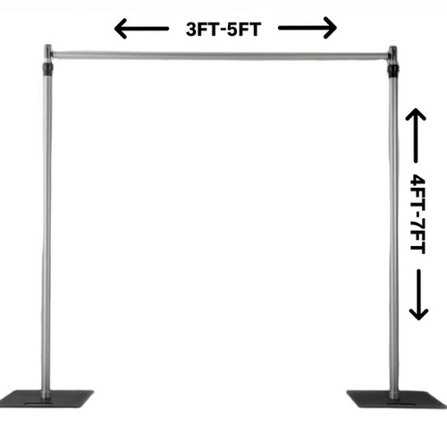Adjustable telescopic backdrop stand - 3ft to 7ft - Pipe and Drape ...