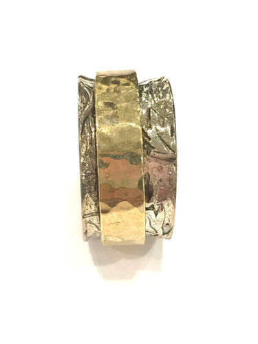 Yaron Morhaim Spinner Rolled Gold & Leaf Ring | Galio Jewellers