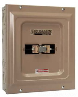Reliance Controls TCA1010D Indoor Manual Transfer Switch 100AMP ...
