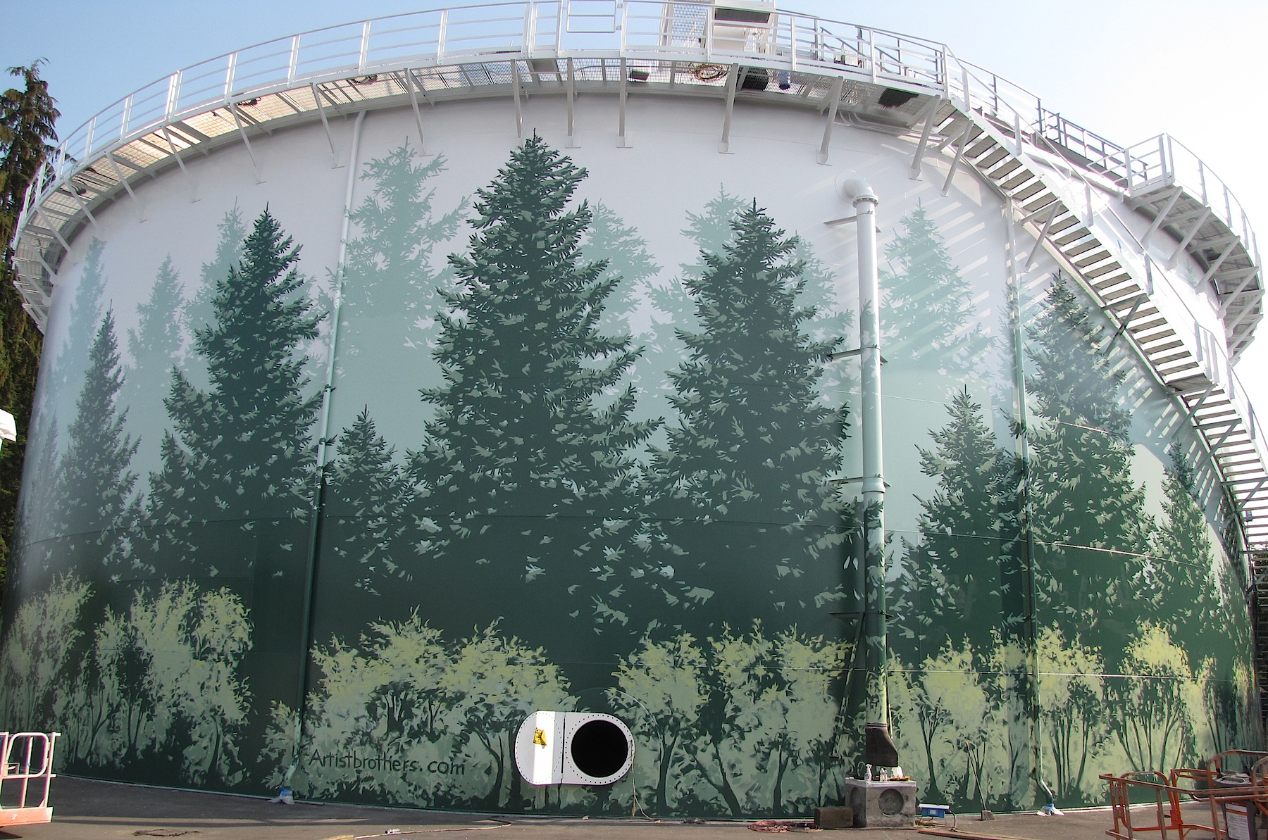 water tank murals