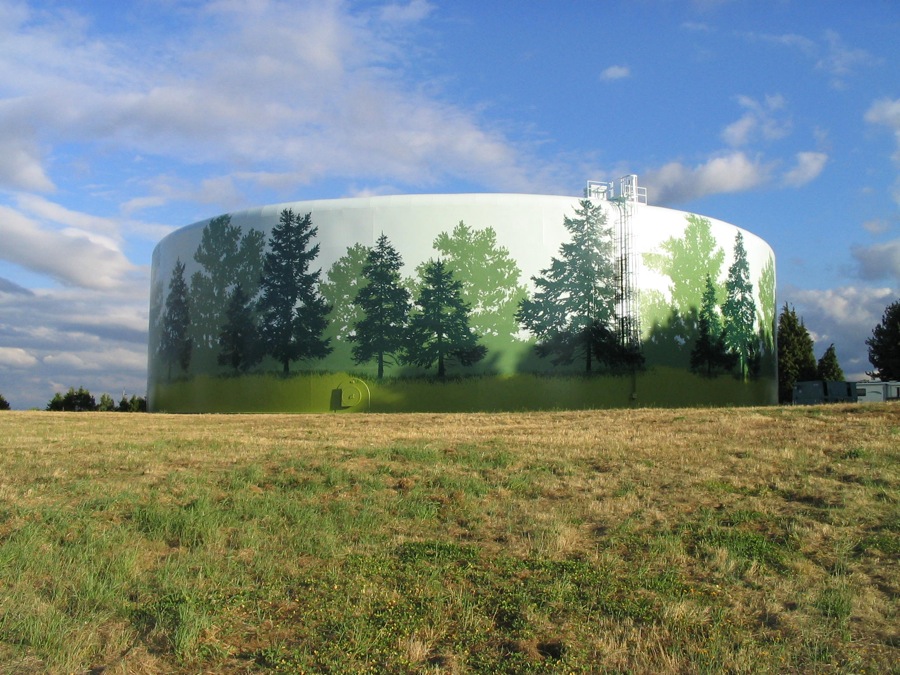 water tank murals