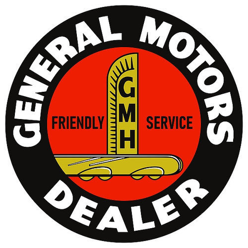 Garage Sign - General Motors Dealer - PVC Sign - 300mm Circle | Echoes ...