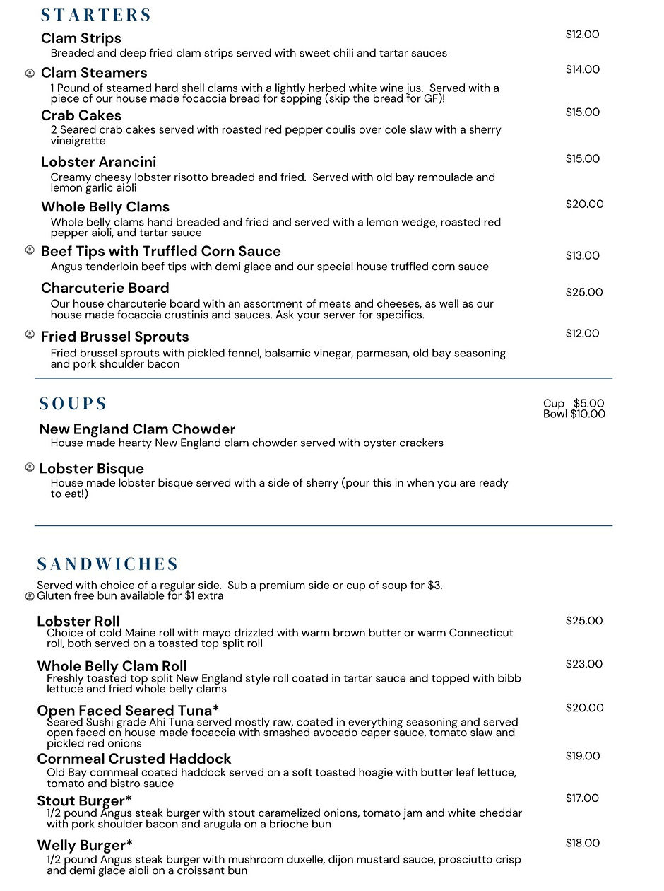 Food Menu | Sand Point