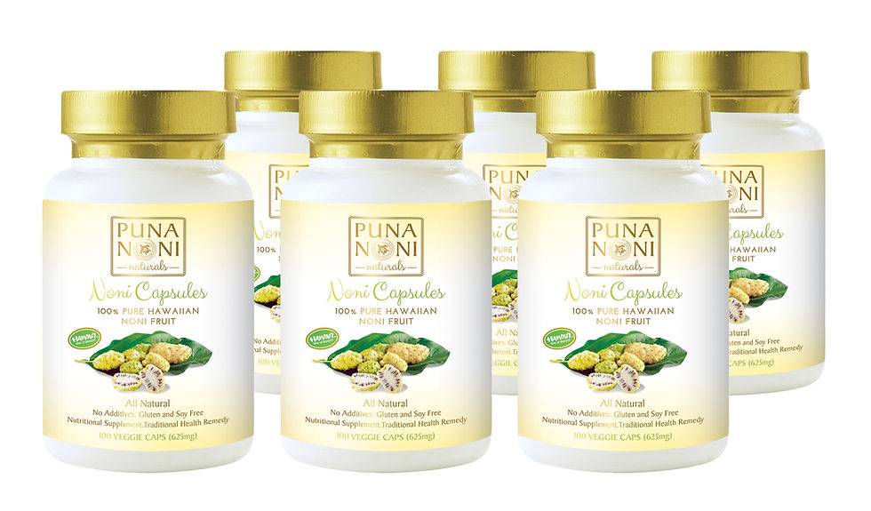 Puna Noni Capsules 100ct - 625mg - 6 pack | Puna Noni Naturals