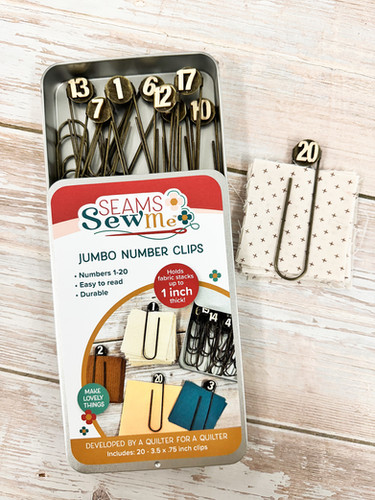 Seams Sew Me Jumbo Number Clips 1-20 for Fabric Labeling Rows | Seams ...