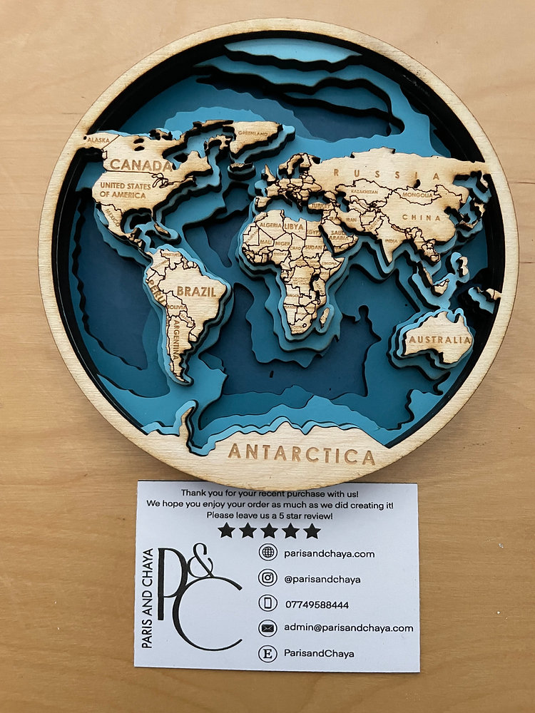 Crafting Wanderlust: Discover the Story Behind Our 3D Layered World Map ...