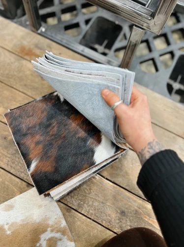 Beautiful Real Cowhide Panels/Cuts - 20x20 CM - Set of 3 | Cowhide ...