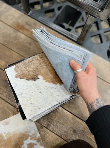 Beautiful Real Cowhide Panels/Cuts - 15x15 CM - Set of 3 | Cowhide ...