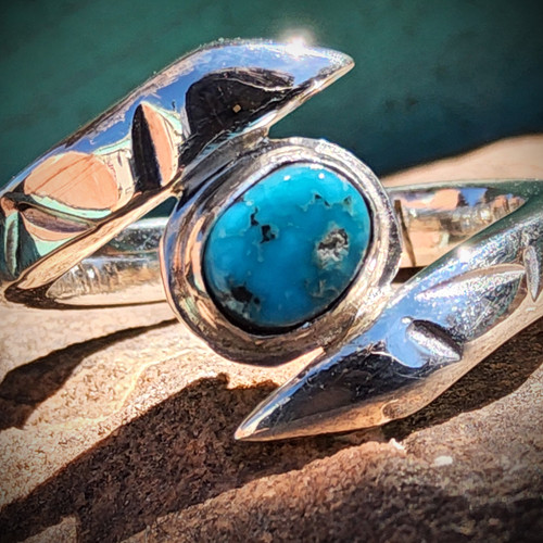 strike a pose (sterling silver and Villa Grove (Colorado) turquoise ...