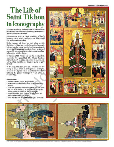 St Tikhon Activity: Life Icon | Orthodox Journeys