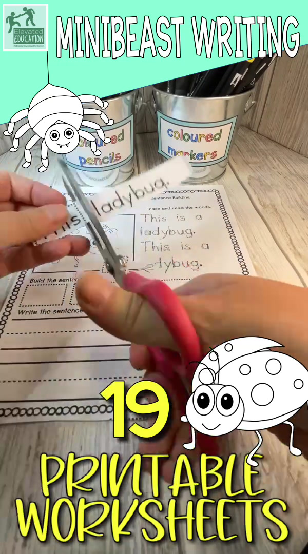 Learning & School Pack 1 Mini beast sentence builder worksheets Toys ...