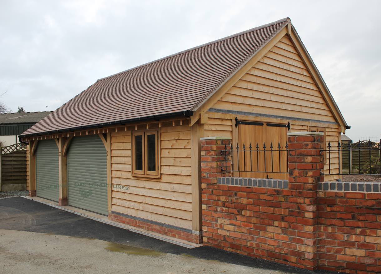 Three Bay Oak Garages | cheshire