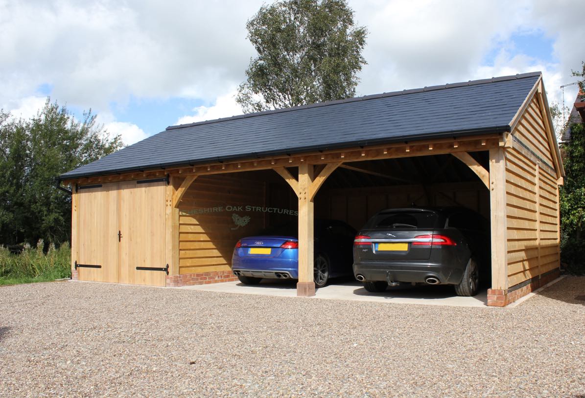 Three Bay Oak Garages | cheshire