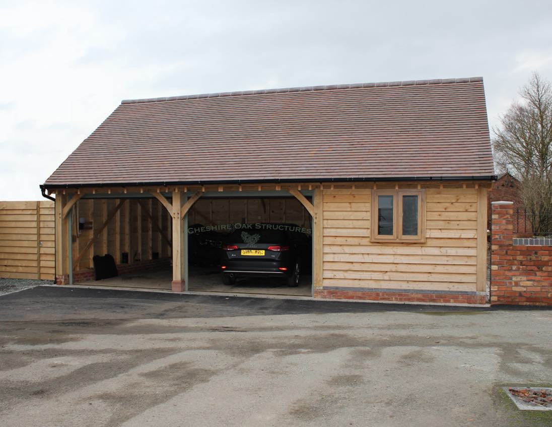 Three Bay Oak Garages | cheshire