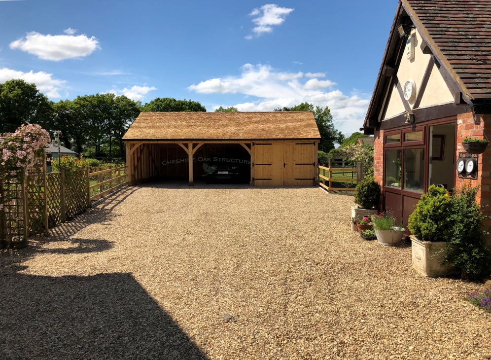 Three Bay Oak Garages | cheshire