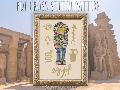 Pharaon PDF cross stitch pattern | littleroomintheattic