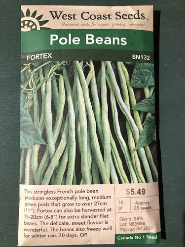 Bean Pole Fortex - West Coast Seed | carletonplacenursery