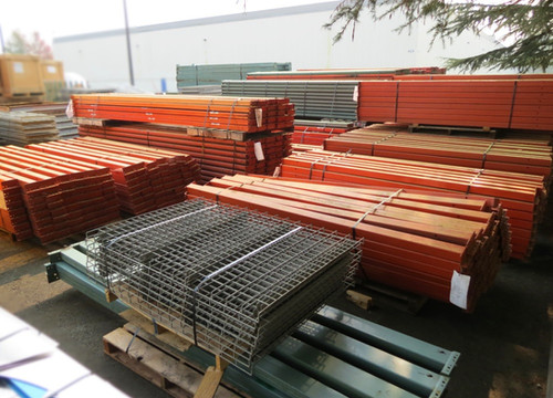 Interlake Pallet Racking Rack Frame Beam Wire Shelf Shelving Large Lot ...