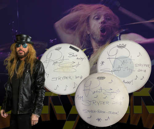Stage-Played Drum Heads – Signed by Robert Sweet (STRYPER) - 2018 ...