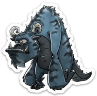 Blue Monster Sticker | Think Ink Production