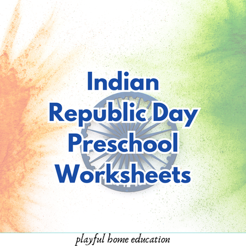 Republic Day Worksheets for Preschool Children | PlayfulHomeEducation