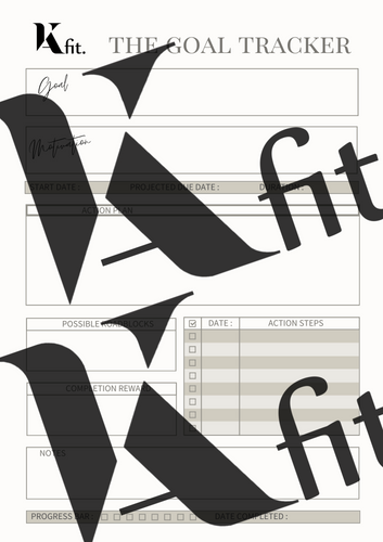 KAfit Goal Tracker | Kimberley Anne Fit