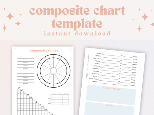 Printable Blank Composite Chart | Aura Moon Co.