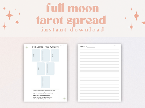 Printable Full Moon Tarot Spread | Aura Moon Co.