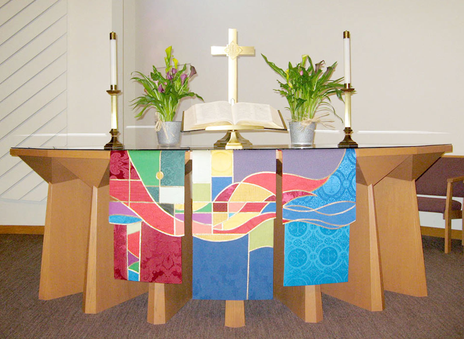 Handmade custom paraments, banners and stoles.