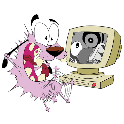 Courage the Cowardly Dog Sticker | website