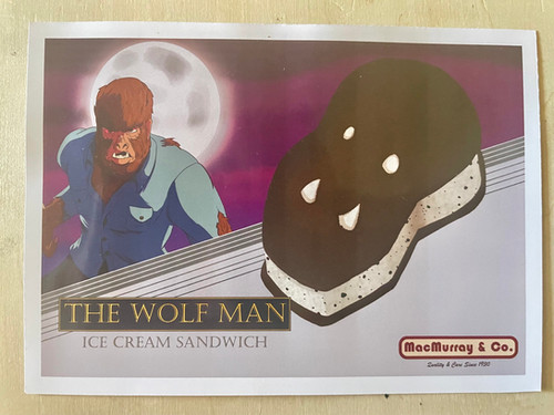 The Wolf Man Ice Cream Label | website