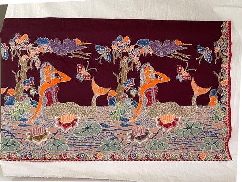 Hand-drawn Batik Kain Panjang (Hip Wrap) South East Asia Mermaid ...