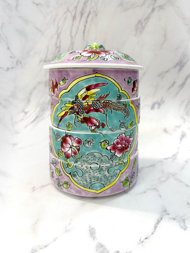 Lilac Phoenix Tiffin (Tingkat) 4 Tier | littlenyonyabatik