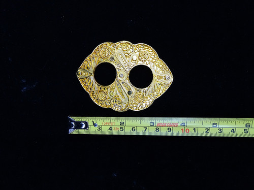 Copper Filigree Sarong Buckle in Gold Finish (A) | littlenyonyabatik