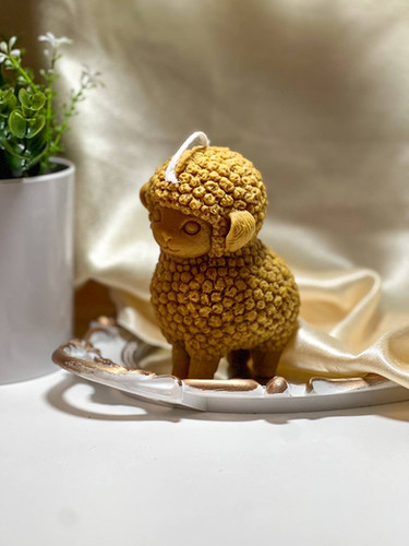 Artisanal Cute Sheep Candle | Agaboo Candles