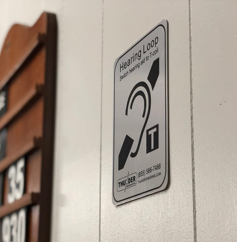 Metal Hearing Loop Sign | thunder hearing