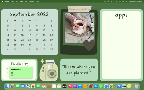 Green Desktop Wallpaper | Sam Study Station