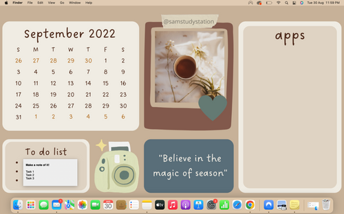 Beige Desktop Wallpaper | Sam Study Station