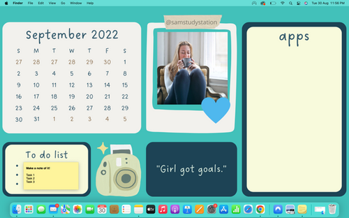 Aqua Desktop Wallpaper | Sam Study Station