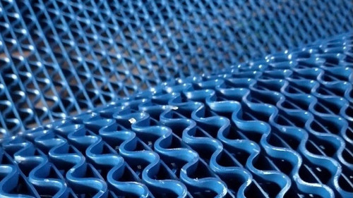5/16", 4'x50' Blue Unbacked Z-Web Mat | Wakulla Mat