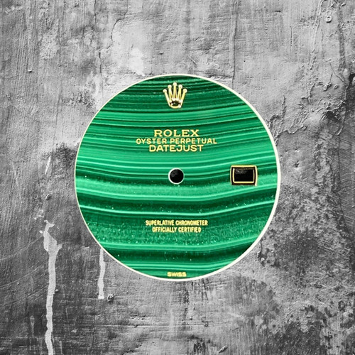 Custom Malachite Dial For Rolex Datejust 36mm - Cal 3035/3135 (Gold ...
