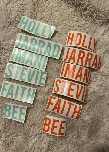 60cm Permanent Personalised Vinyl Decal | Luni Designs And Cus