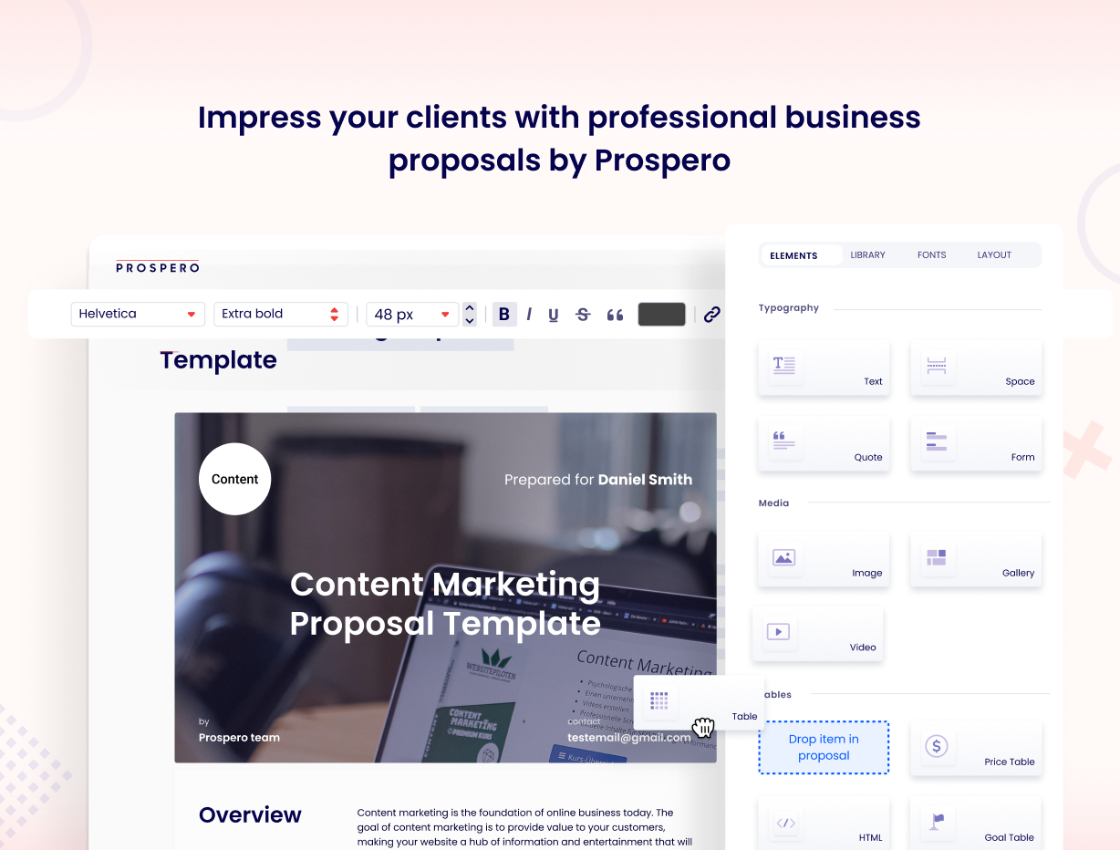 Prospero: Business Proposals | Wix App Market | Wix.com