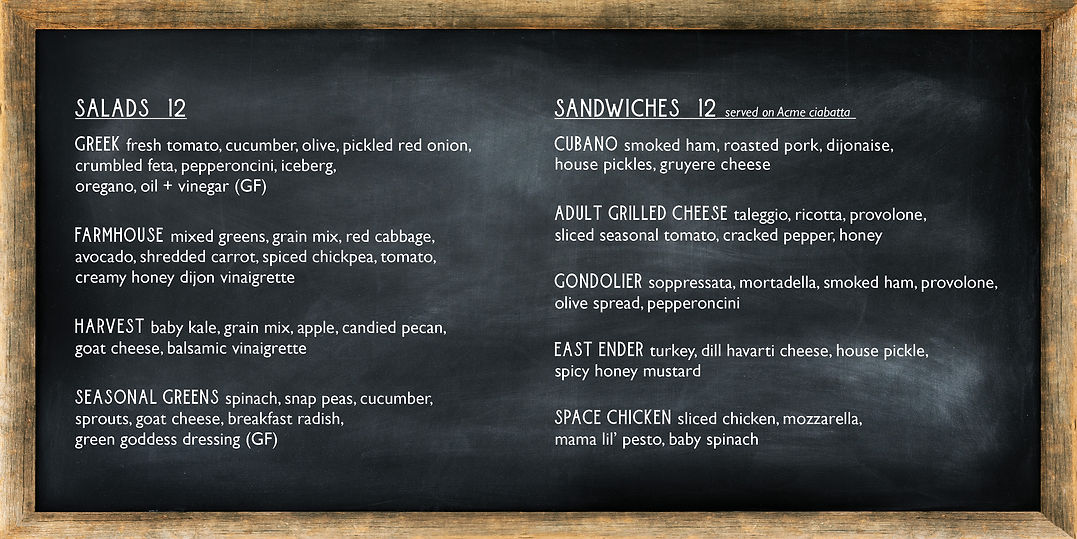 menu | The Roosevelt Market