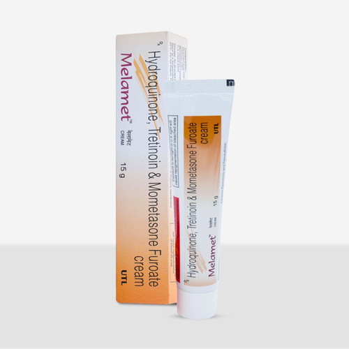 MELAMET HYDROQUINONE, TRETINOIN & MOMETASONE FUROATE CREAM 15G ...