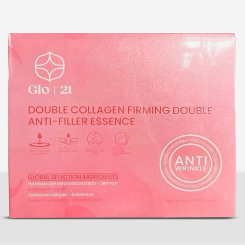GLO 21 DOUBLE COLLAGEN FIRMING DOUBLE ANTI-FILLER ESSENCE SERUM ...