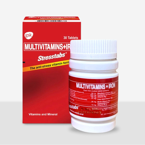 GSK MULTIVATIMINS+IRON STRESSTABS 30 TABLETS | GoNGlowUAEPH