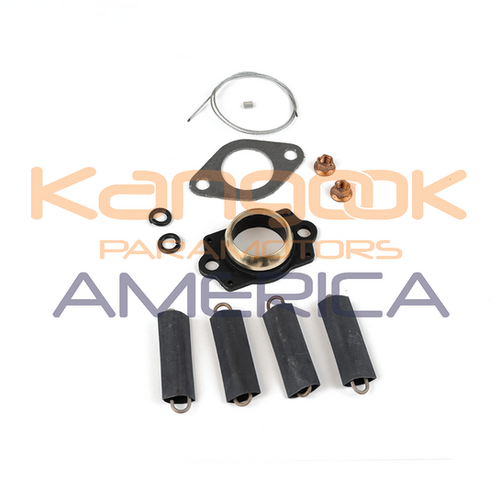 MY142 Exhaust flange (4 springs) with assembled Bushing 40/50 hours and ...