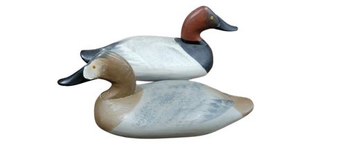 Jim Currier Canvasback Pair | Decoy Depot