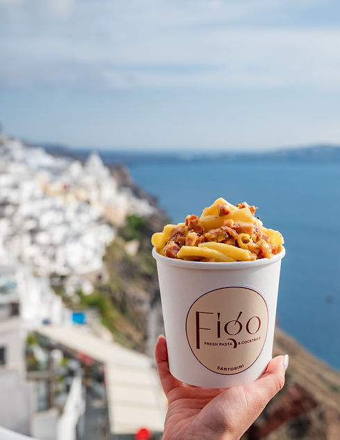Italian Fresh Take Away Pasta Restaurant and Cocktails Figo Santorini